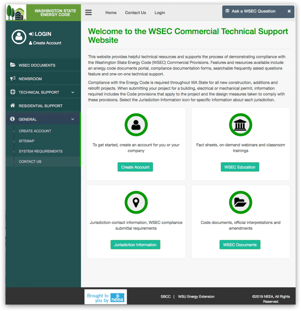 Washington State Energy Code Commercial Compliance Website – Evergreen ...